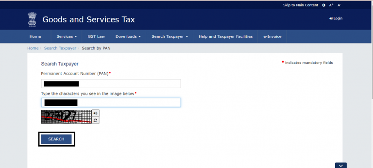 How to search GST Number by PAN? - LegalWiz.in