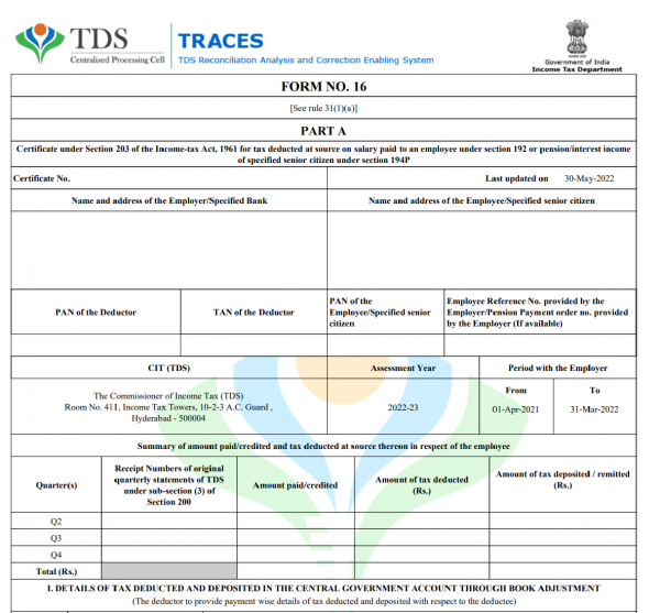What is Form 16 - LegalWiz.in