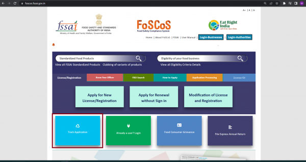 How to check FSSAI application status? - LegalWiz.in