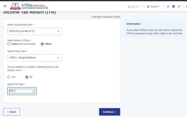 Steps To File ITR-4 Sugam Form - LegalWiz.in