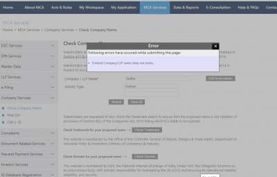 Steps to check name availability of a Pvt. Ltd. Co. | LegalWiz.in
