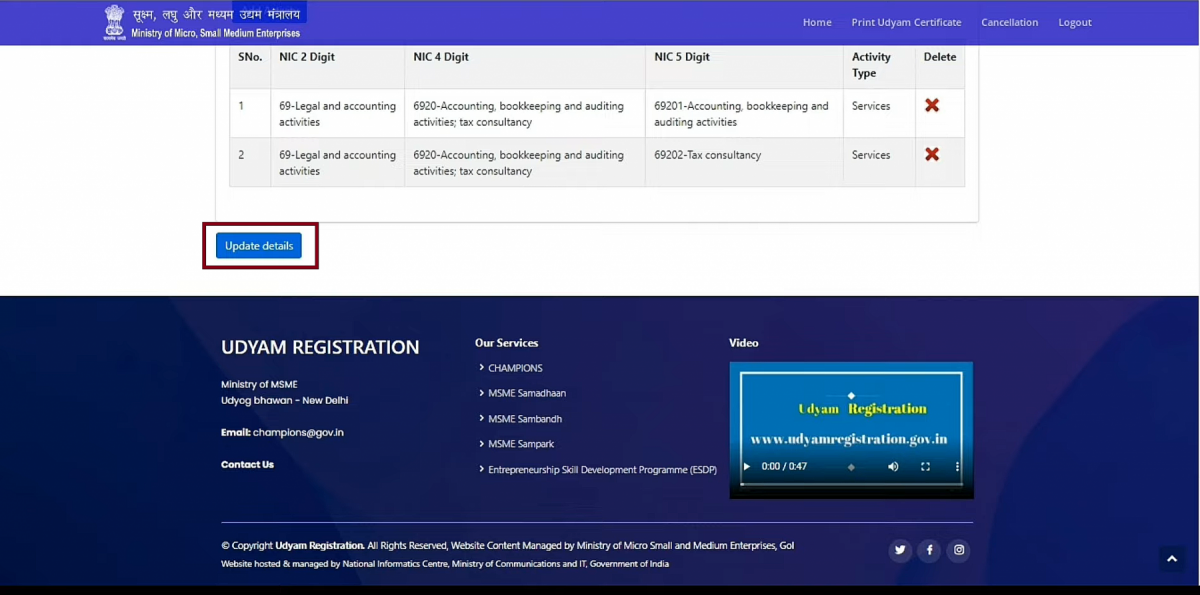Process to update Udyam Registration - LegalWiz.in
