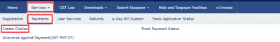 How to generate GST challan Online - LegalWiz.in