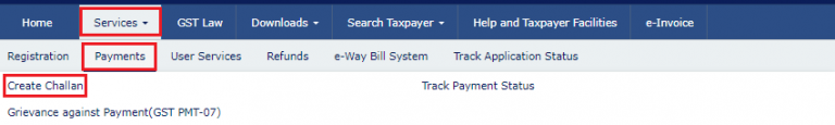 How to generate GST challan Online - LegalWiz.in