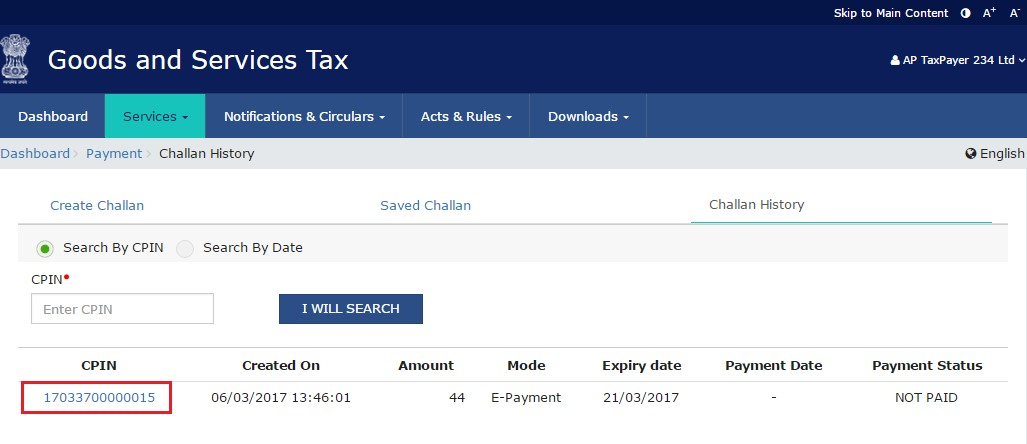 How to pay GST Challan online on GST Portal? - LegalWiz.in