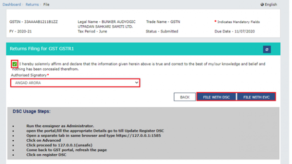 How to file GSTR-1 on GST portal - LegalWiz.in