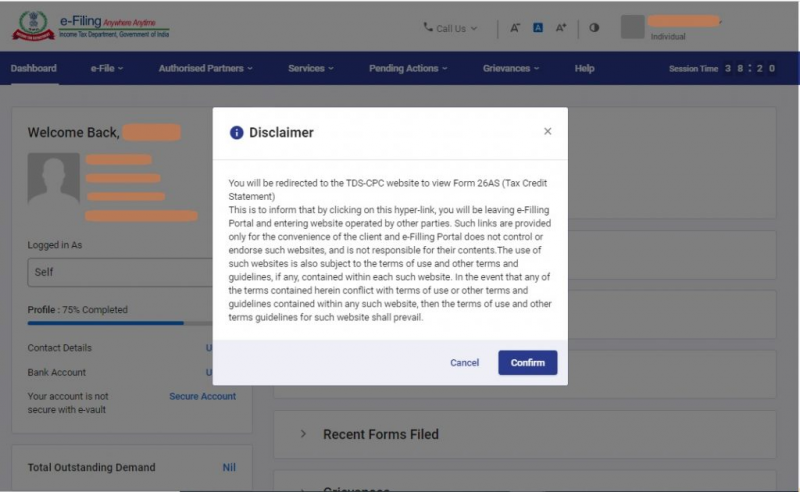 How to Download Form 26AS - LegalWiz.in
