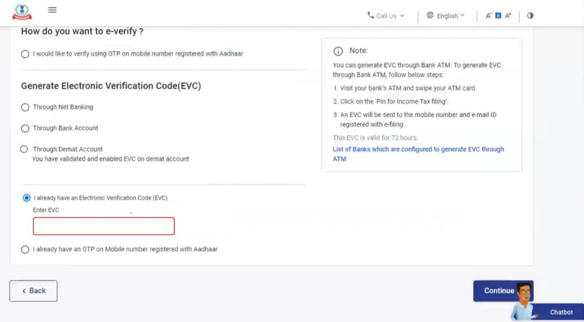 How to e-Verify ITR Through EVC - LegalWiz.in