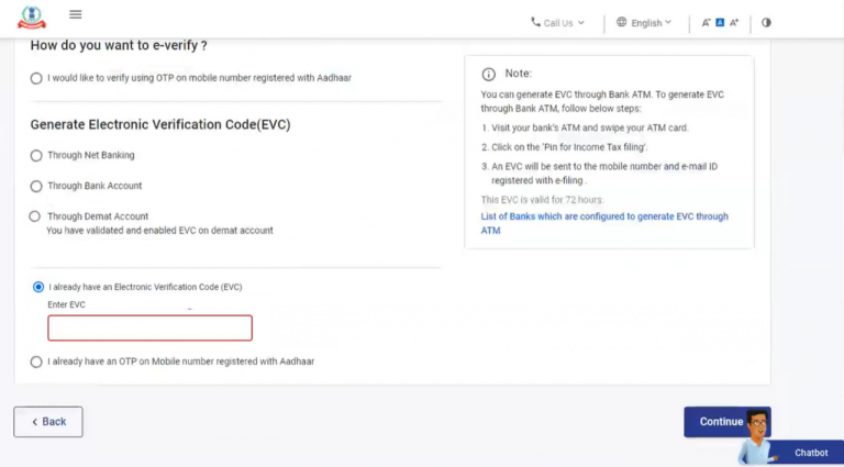 How to e-Verify ITR Through EVC - LegalWiz.in