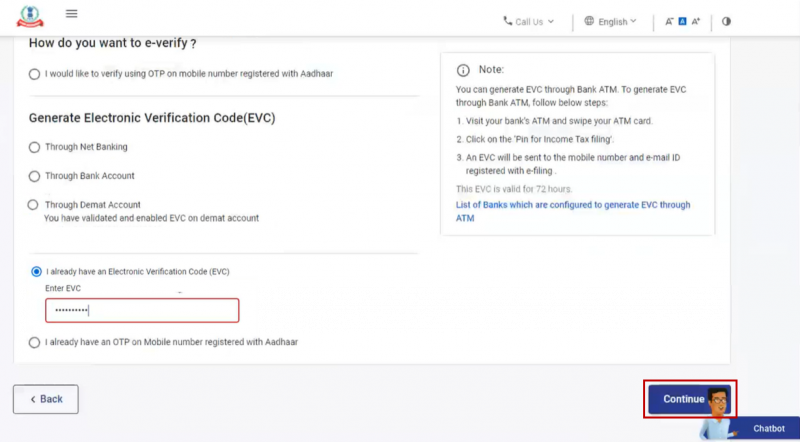 How to e-Verify ITR Through EVC - LegalWiz.in