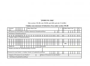 Form 26QC TDS on rent of property - LegalWiz.in